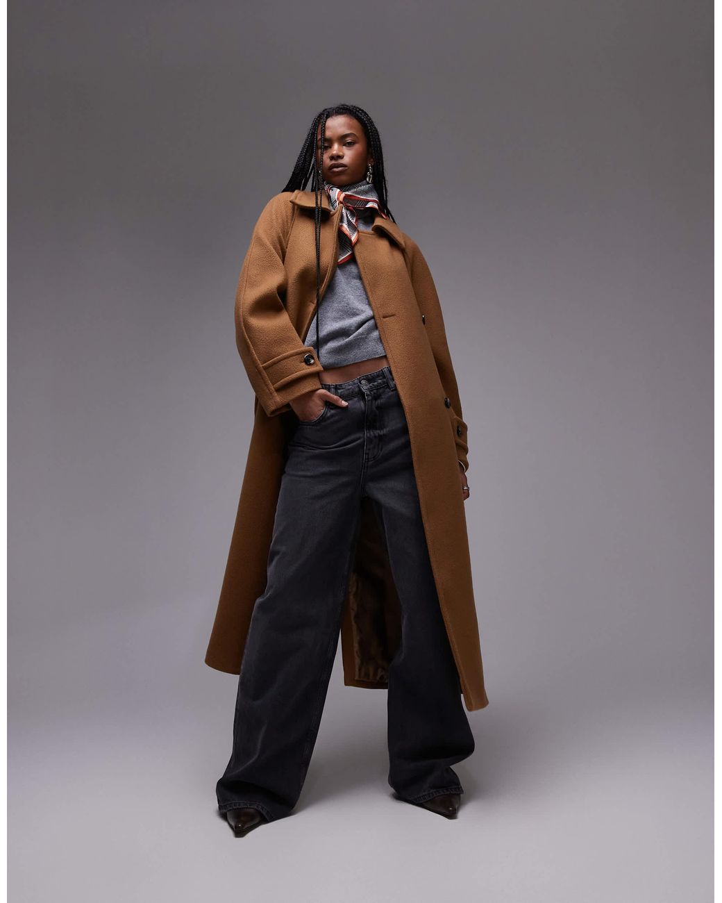 Mango Oversized Wool Jacket in Gray | Lyst