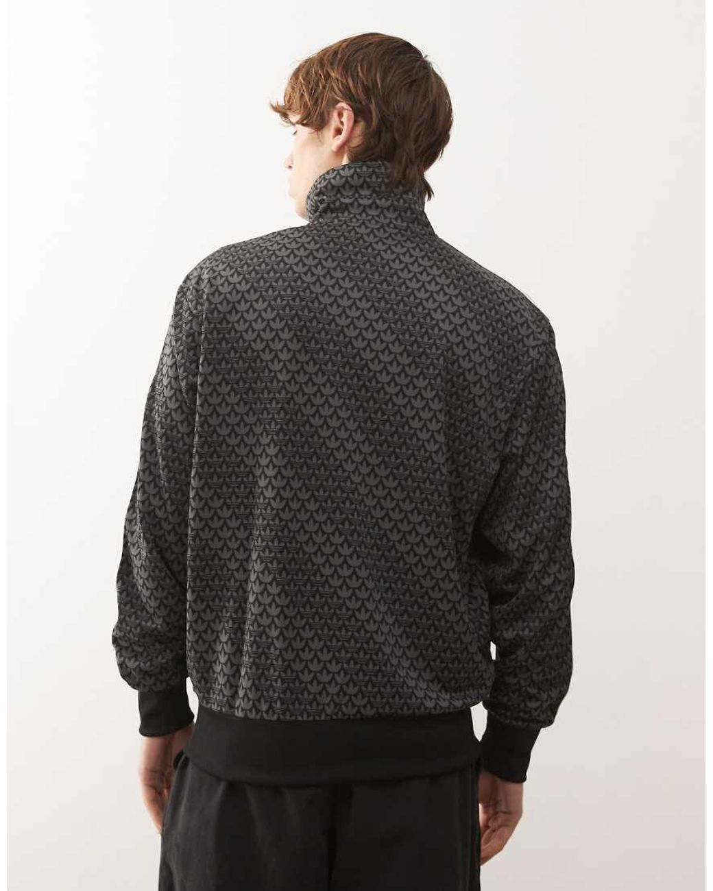 adidas Originals Firebird Loose Monogram Track Top in Grey for Men ...