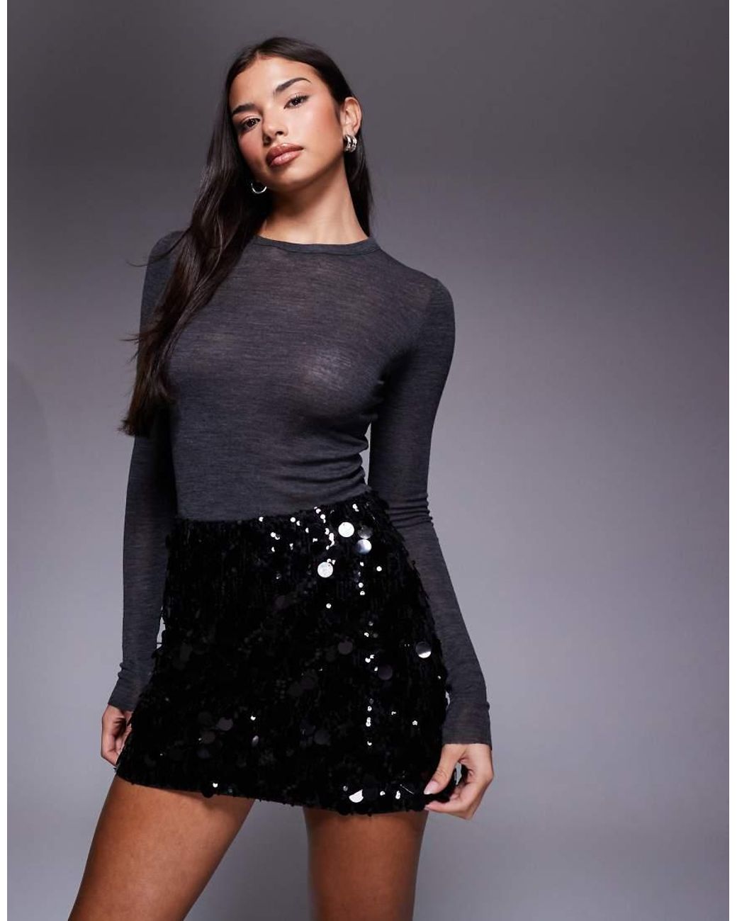 Abercrombie & Fitch Ultra High Rise Scarlett Skort in Grey | Lyst UK