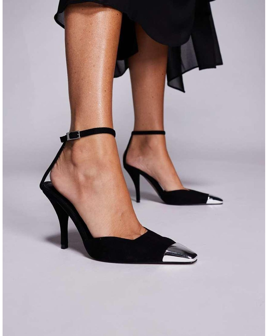 ASOS Pride Toe Cap High Heel Shoes in Black | Lyst UK
