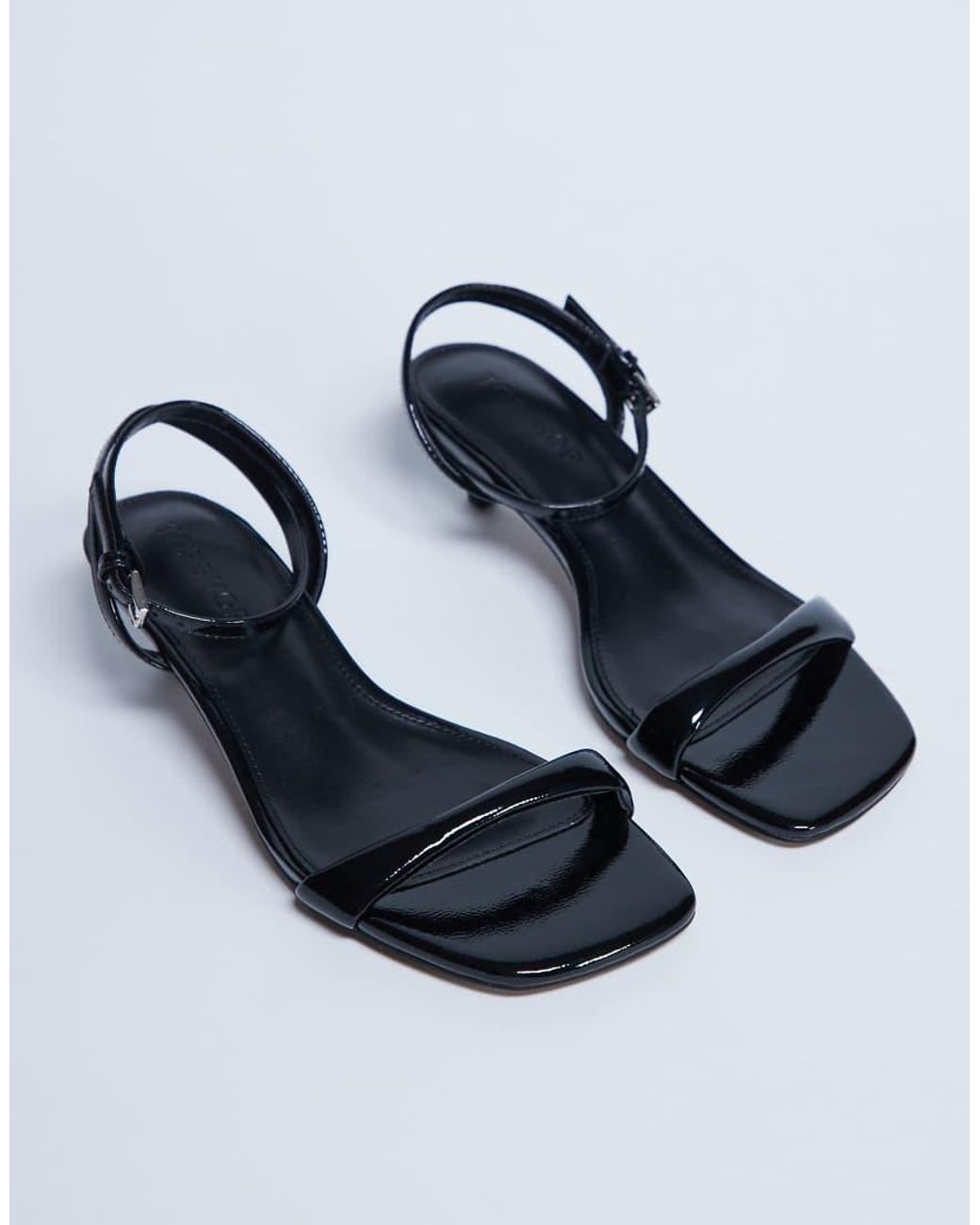 TOPSHOP Irene Barely There Mid Heeled Sandal in Blue | Lyst UK