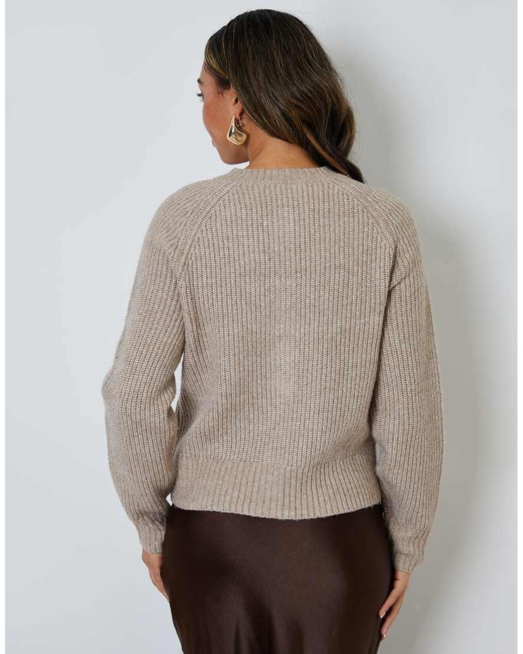 Threadbare Chunky Knit Button Up Cardigan in Grey | Lyst UK