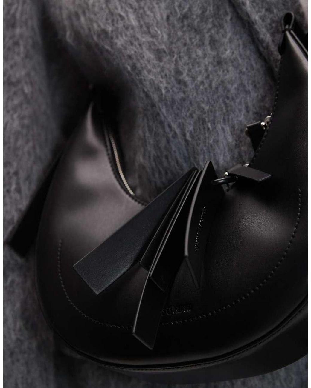 Charles & Keith Carey Shoulder Bag in Grey | Lyst UK
