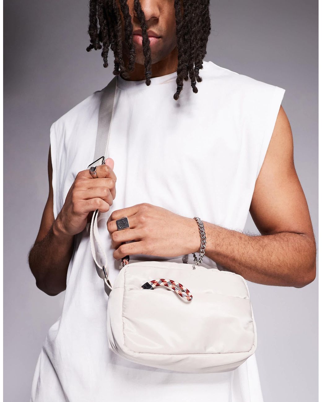 ASOS Nylon Crossbody Bag in Brown for Men | Lyst