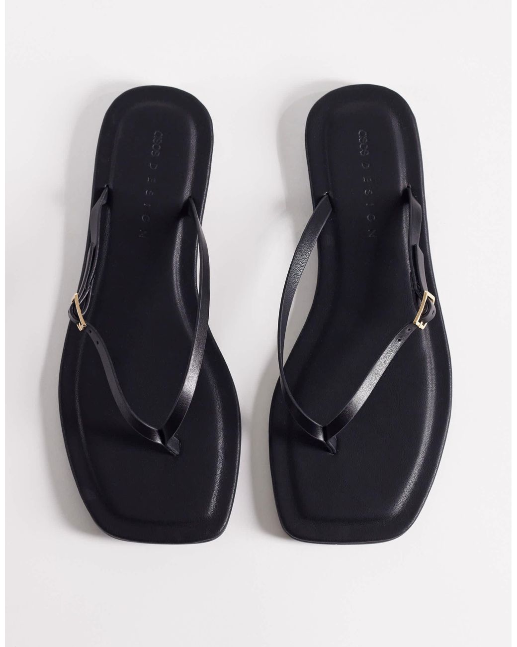 ASOS Fitz Skinny Strap Sandals in Black | Lyst