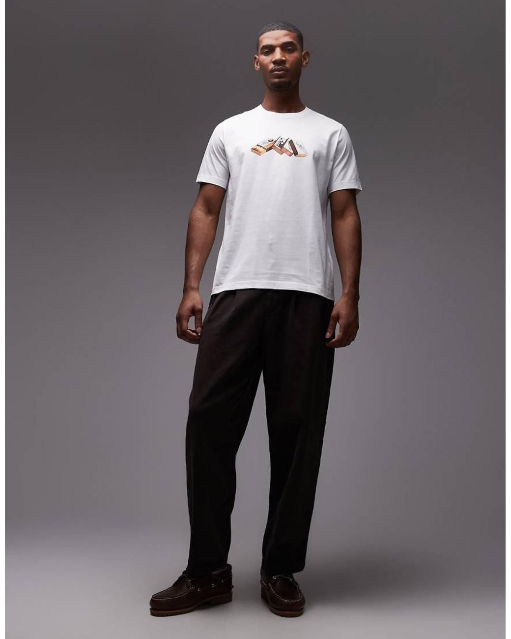 Paul Smith Matchstick Graphic T-Shirt in Grey for Men | Lyst UK