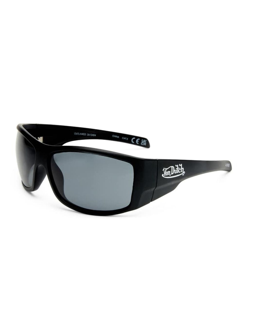Aire X Von Dutch Outlawed Wrap Around Sunglasses in Black | Lyst UK
