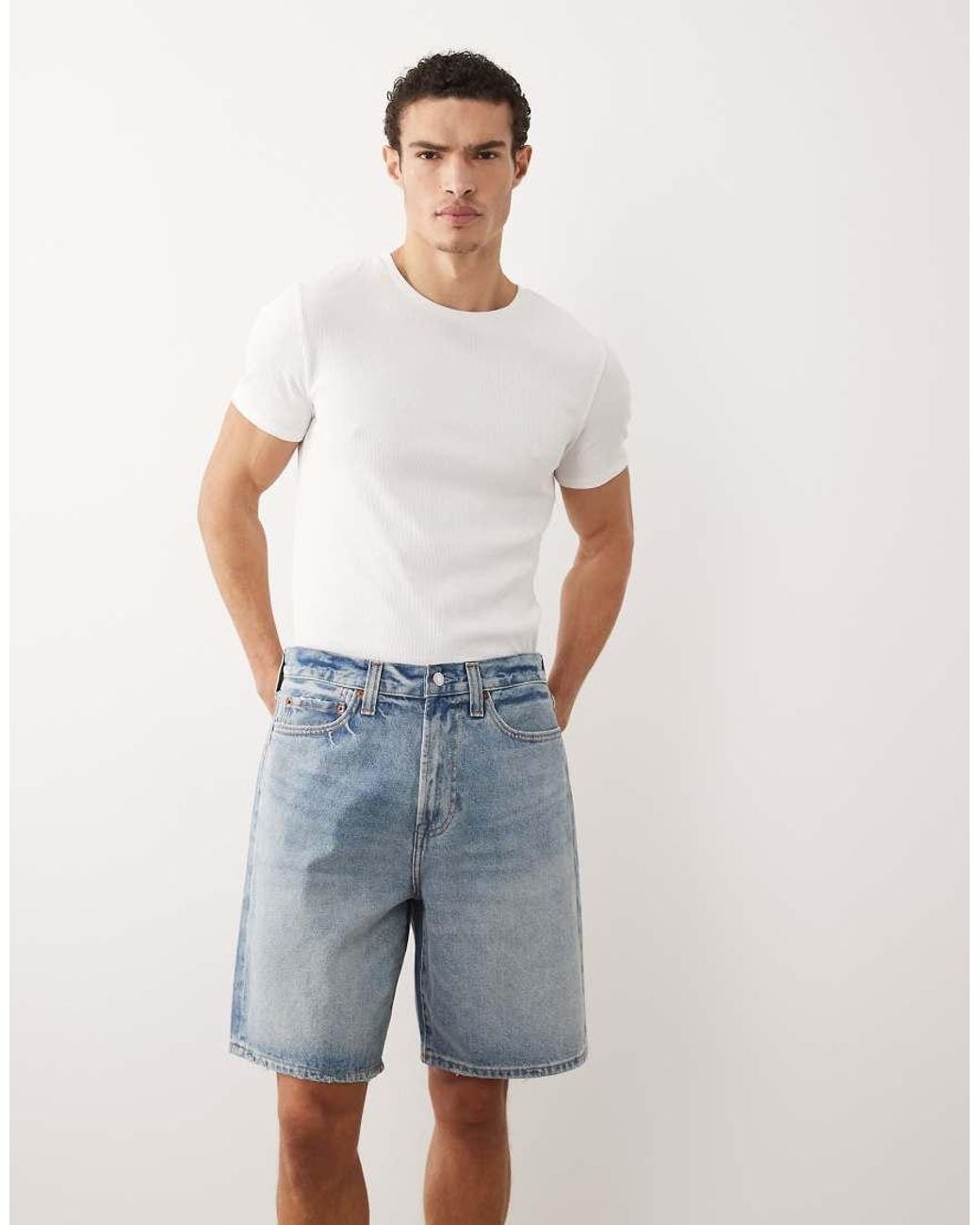 Abercrombie & Fitch baggy Jorts in Blue for Men | Lyst UK
