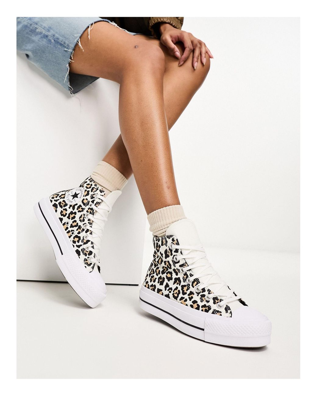 Chuck taylor all star - baskets montantes à plateforme et imprimé ...