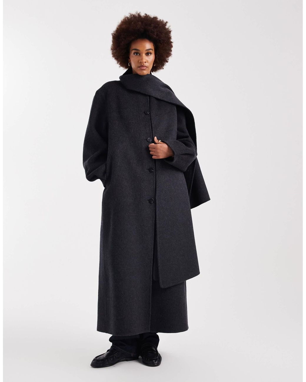 ASOS Asos Design Tall Premium Wool Rich Longline Coat With Detachable ...
