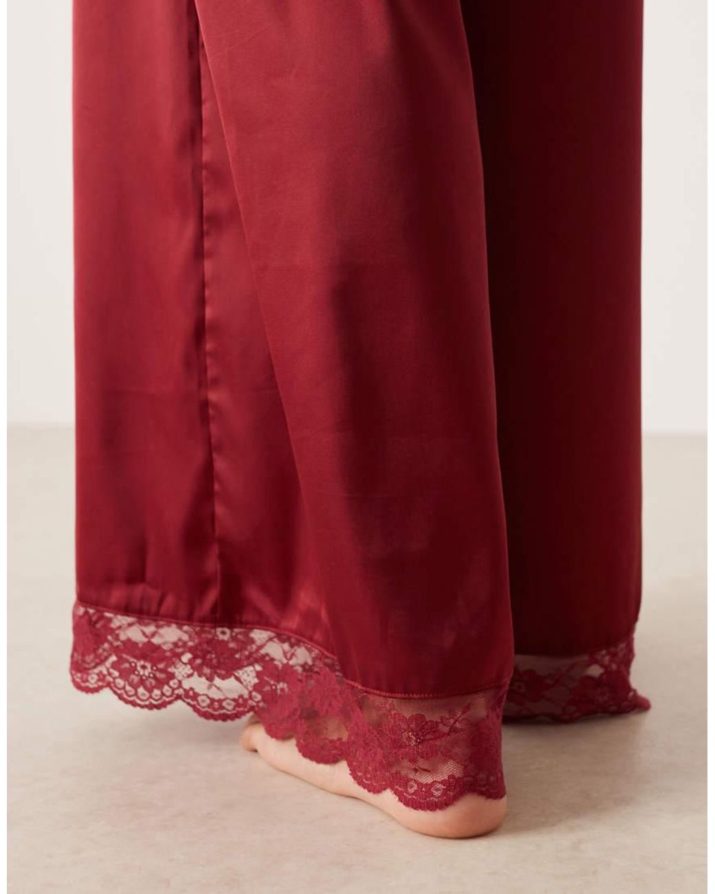 KAT THE LABEL Cindy Mix And Match Wide Leg Trousers in Red | Lyst UK
