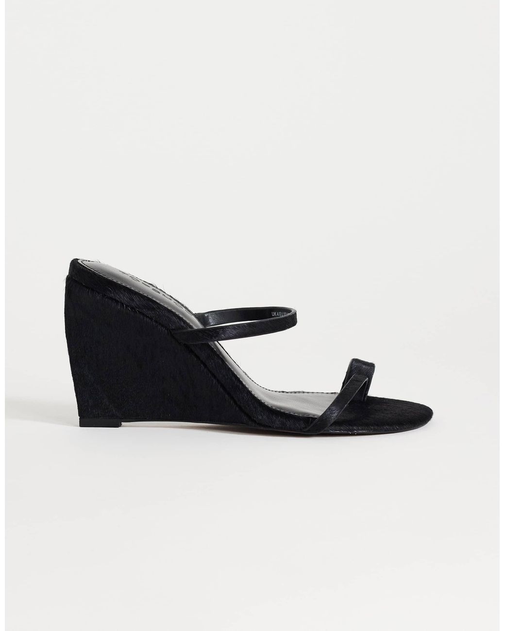 TOPSHOP Abi Strappy Wedge Heel in Black | Lyst
