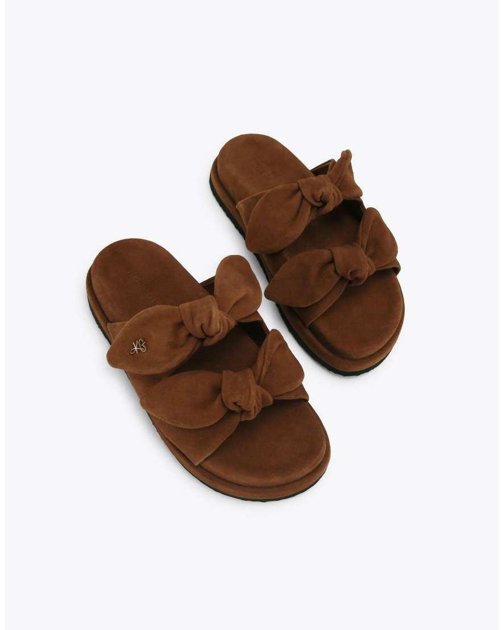 KG by Kurt Geiger Reva Flat Sandals in Brown | Lyst UK