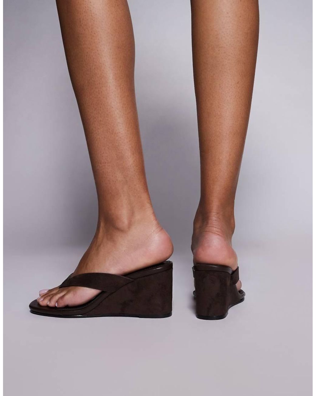 SIMMI Simmi London Jules Wedge Sandals in Brown | Lyst UK