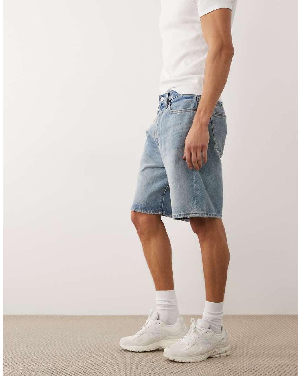 Abercrombie & Fitch baggy Jorts in Blue for Men | Lyst UK