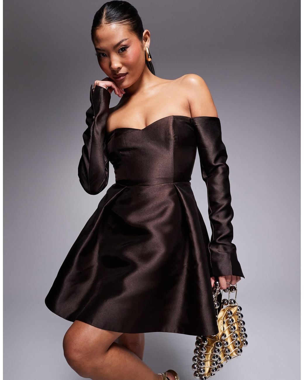 Forever New Structured Mini Dress in Black | Lyst