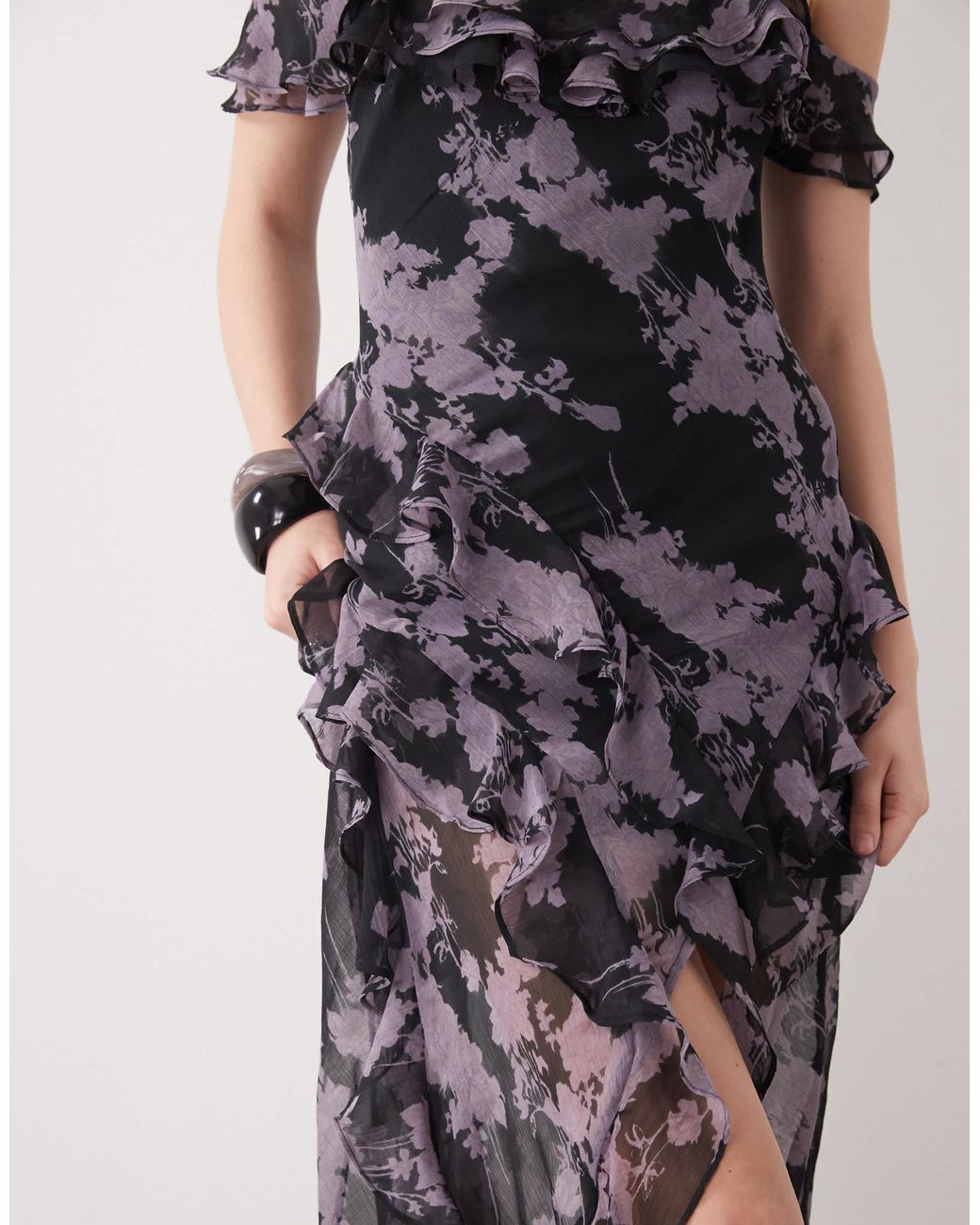 Reclaimed Vintage Limited Edition Maxi Dress With Ruffles And Split in ...