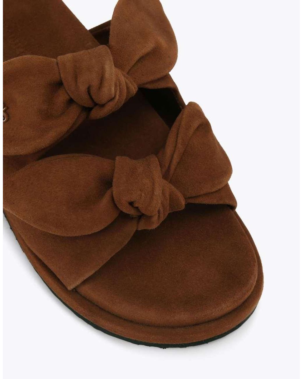 KG by Kurt Geiger Reva Flat Sandals in Brown | Lyst UK