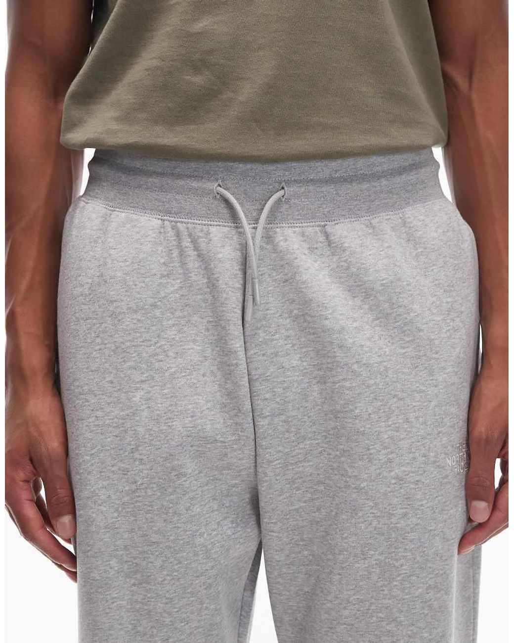 The North Face Essential Straight Leg Logo Trackies in Grey for Men ...