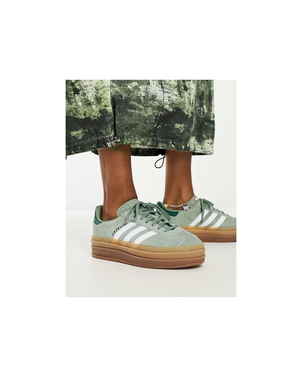 adidas Originals Gazelle Bold Platform Trainers in Green | Lyst UK