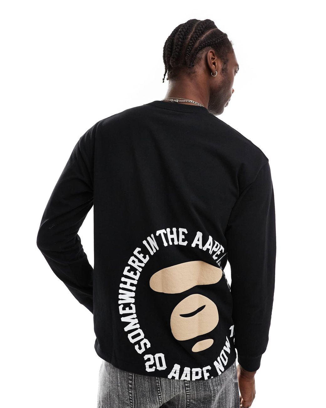 Aape By A Bathing Ape Aape By A Bathing Ape Long Sleeve Logo T-shirt in ...
