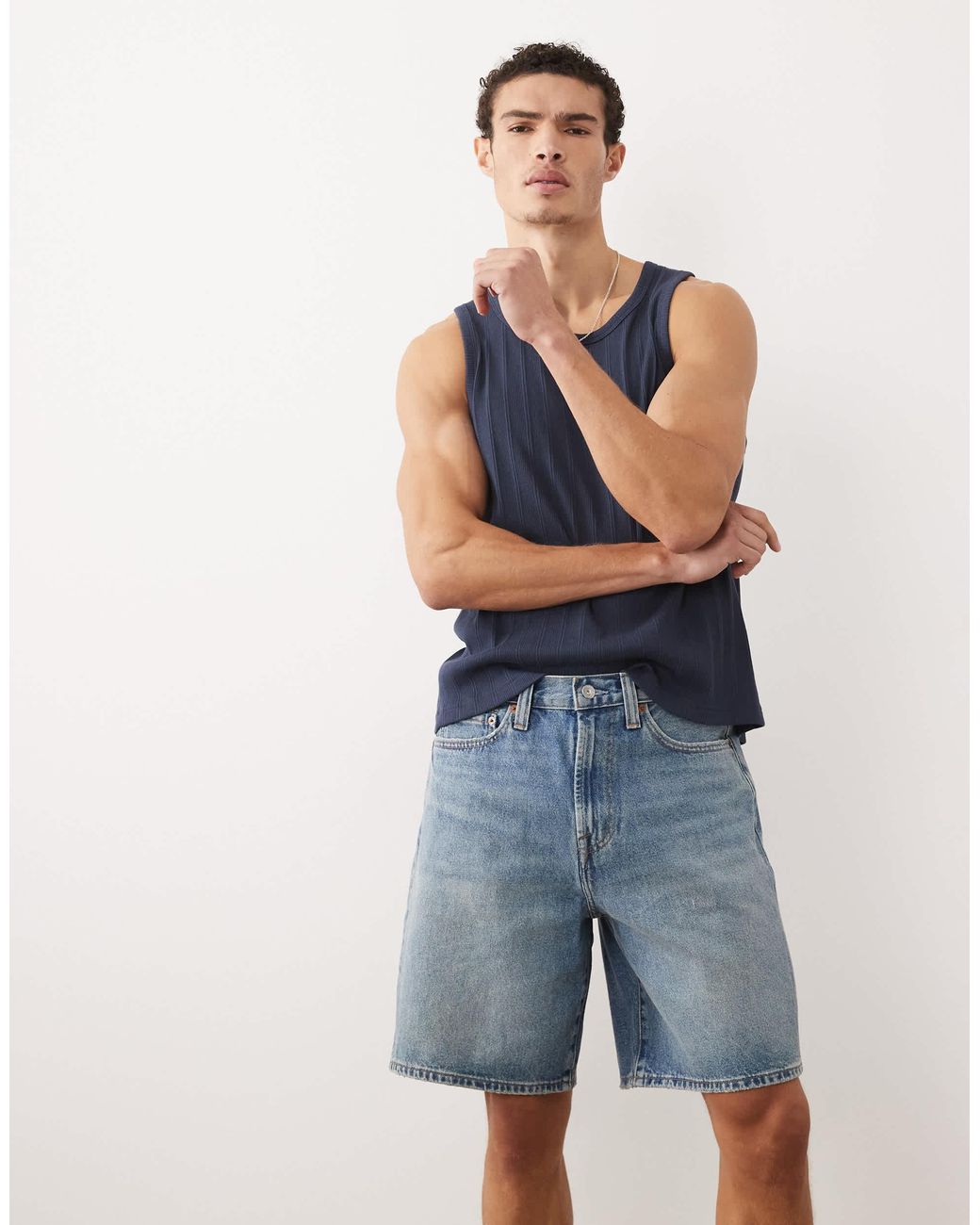 Abercrombie & Fitch Baggy Jorts in Blue for Men | Lyst