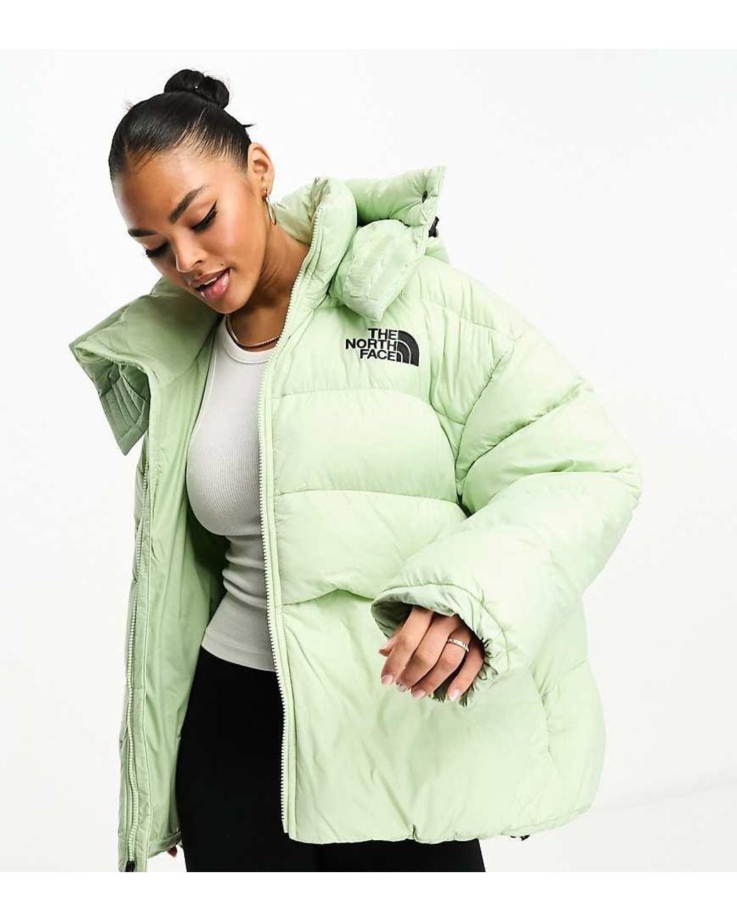 The North Face Acamarachi Oversized Puffer Jacket in Green | Lyst UK