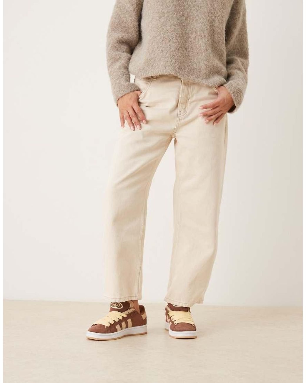 adidas Originals Campus 00's Double Trainers in Natural | Lyst UK