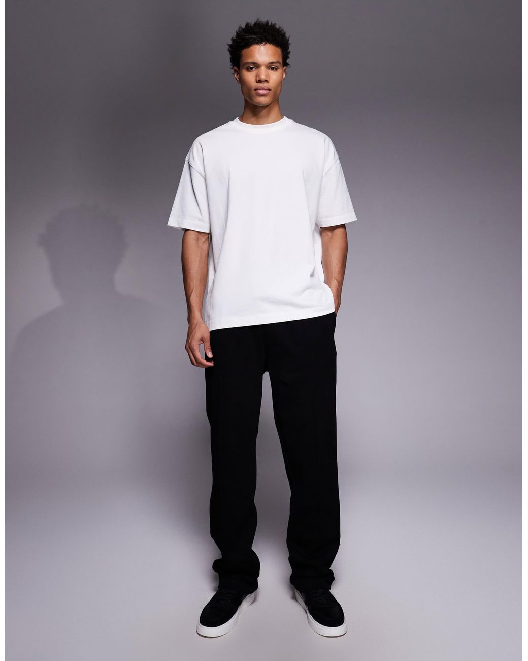 ASOS Heavyweight Tapered Sweatpants With Fixed Hem And Pin Tucks in ...