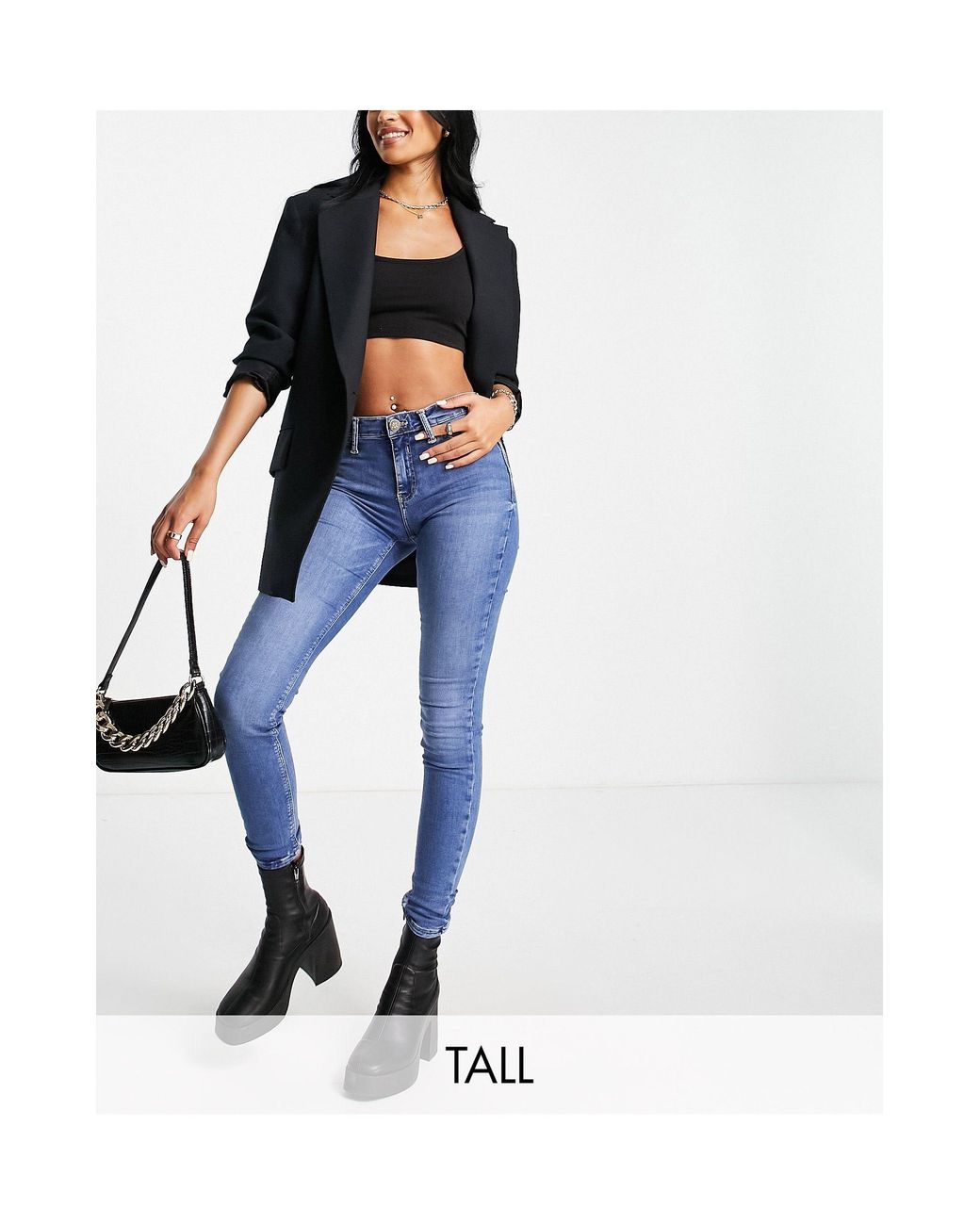 River Island Molly Mid Rise Skinny Sculpt Jeans in Blue | Lyst River Island Molly Mid Rise Skinny Sculpt Jeans in Blue | Lyst