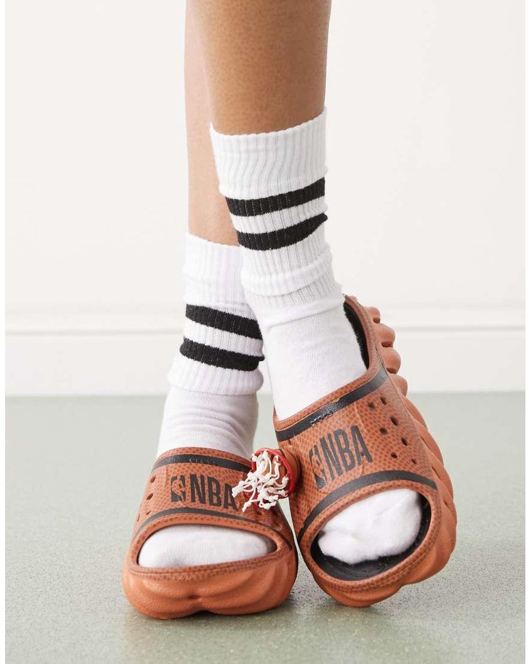 Crocs™ Nba Echo Slides in White for Men | Lyst UK