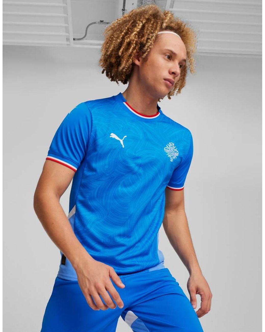 PUMA Iceland 2024 Home Jersey in Blue for Men | Lyst UK
