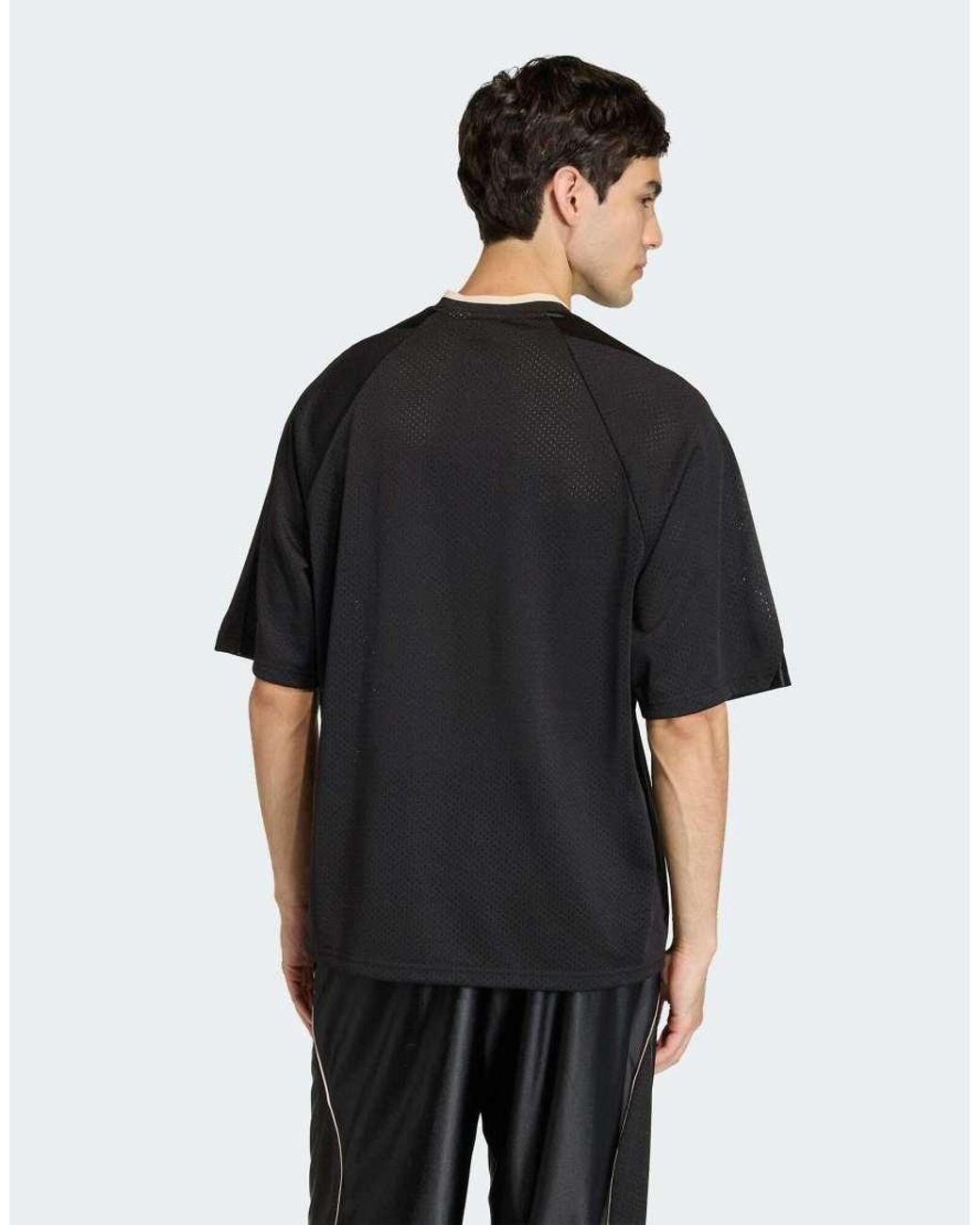 adidas Originals Stadium Graphic Mesh Tee in Black for Men | Lyst UK