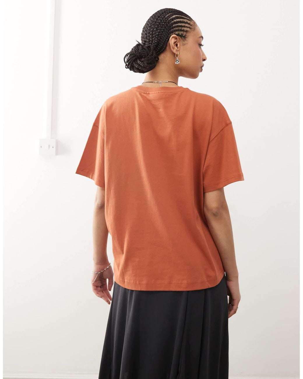 Weekday Boxy Fit Oversized T-shirt in Orange | Lyst