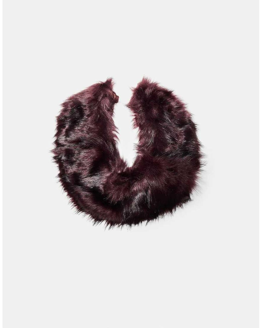 Stradivarius Faux Fur Snood in Red | Lyst UK