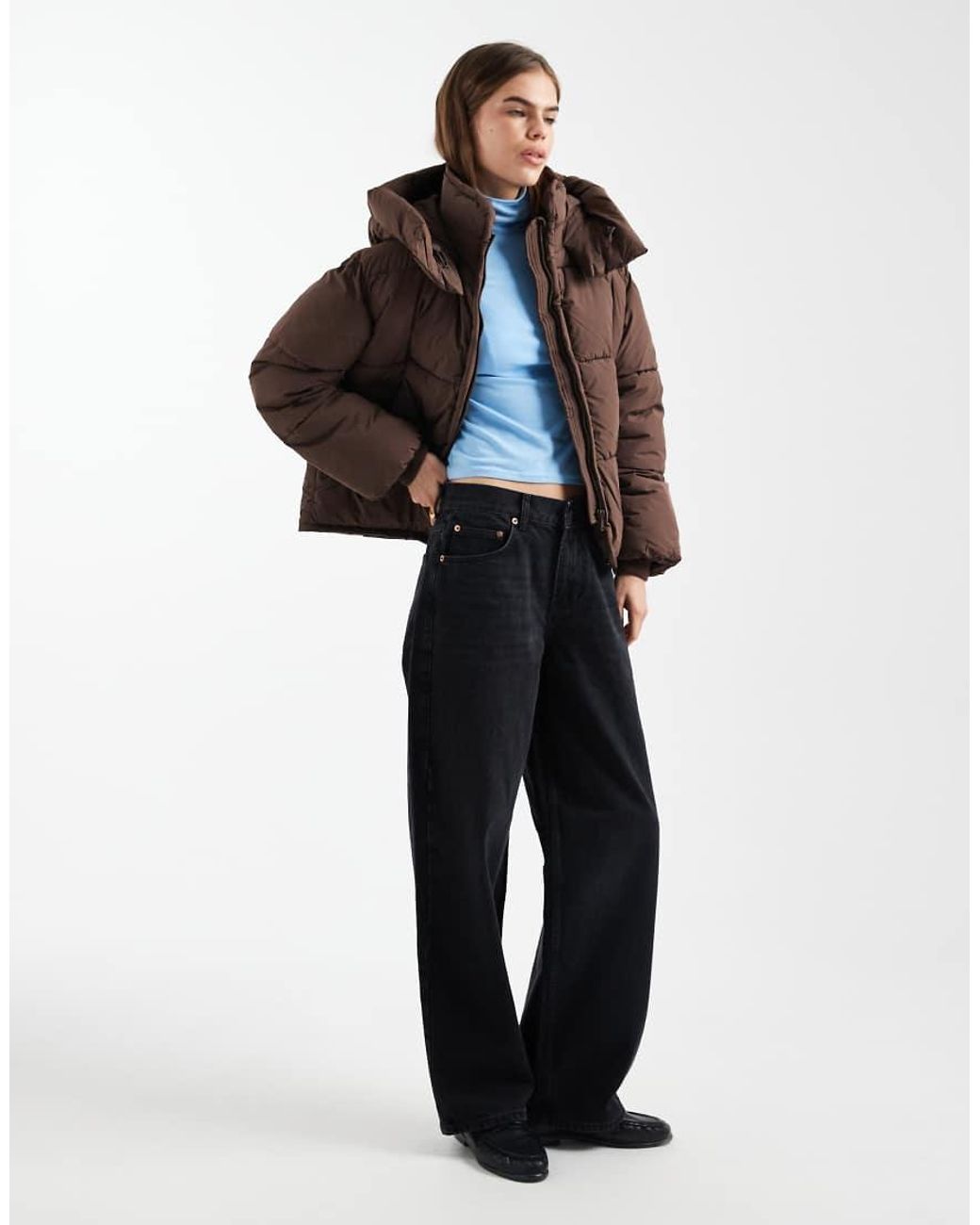 ONLY Hooded Puffer Jacket in Black | Lyst UK