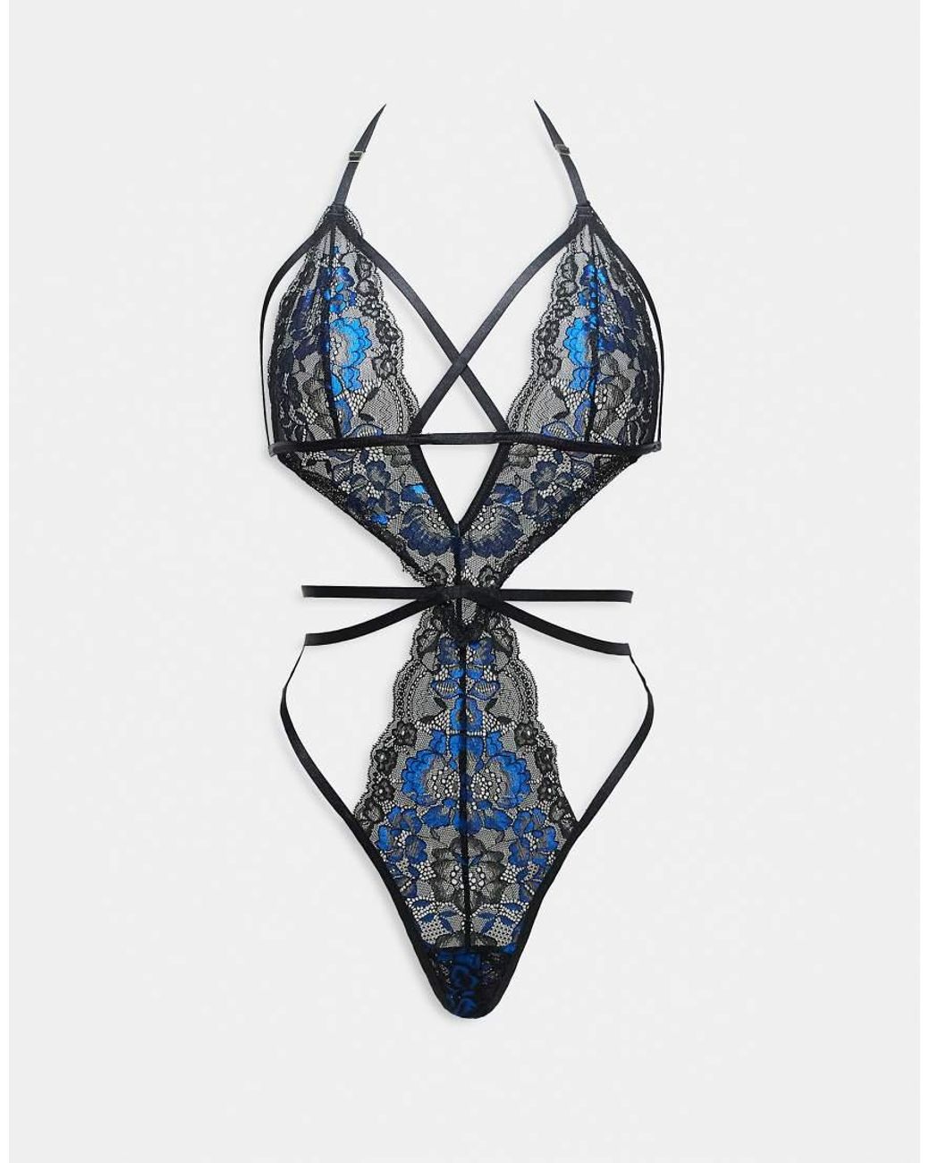 Ann Summers Exuberant Crotchless Teddy Bodysuit in Black | Lyst UK