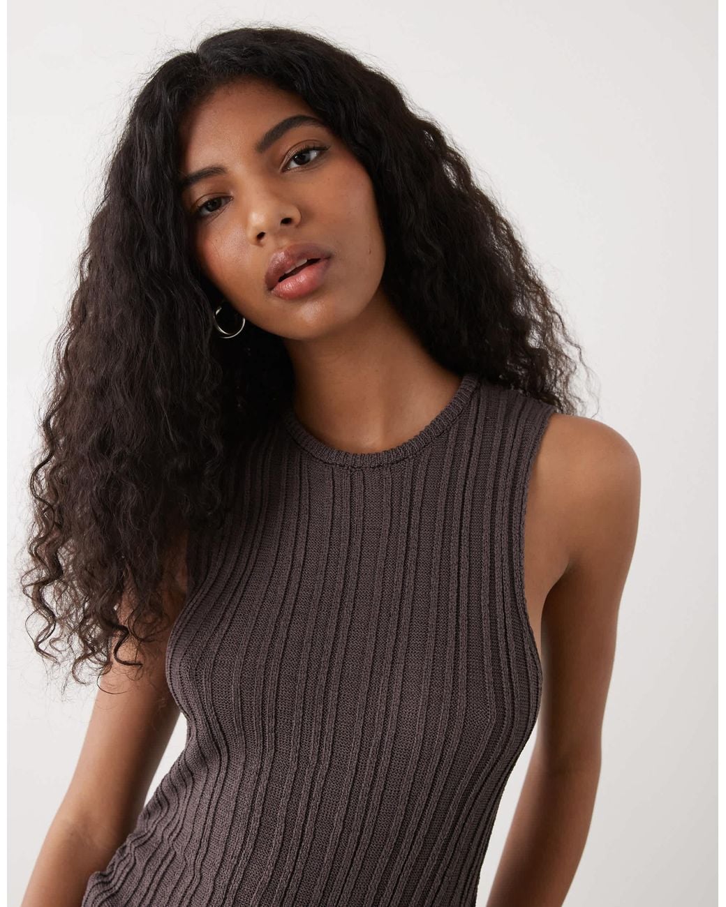 Collusion Fine Knit Sheer Mini Dress in Red | Lyst
