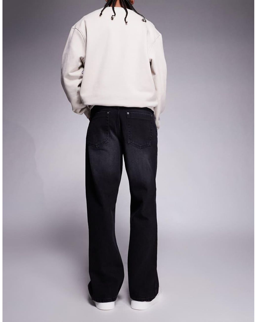 Good For Nothing Baggy Fit Denim Jeans in Grey for Men | Lyst UK