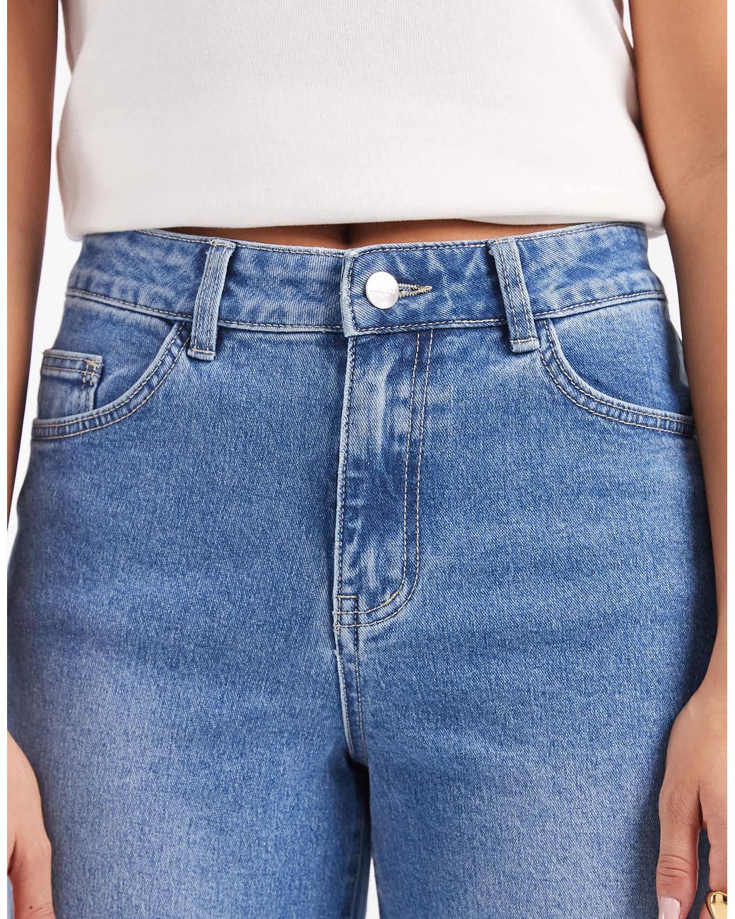 Object Rio Mae Wide Leg Jeans in Blue | Lyst