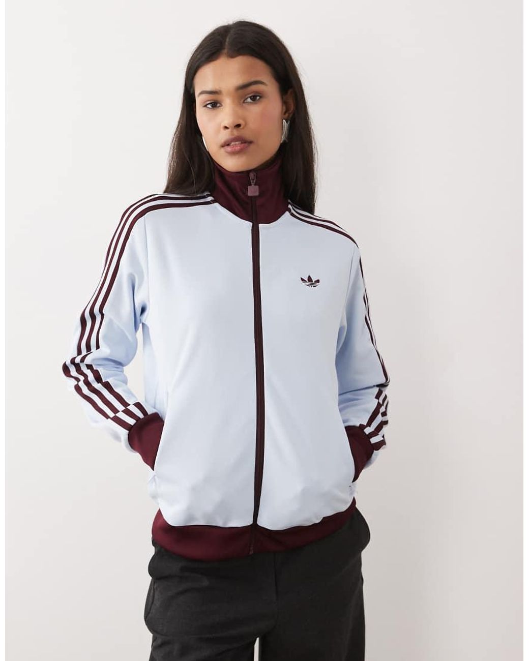 adidas Originals Classic Track Top in White | Lyst UK