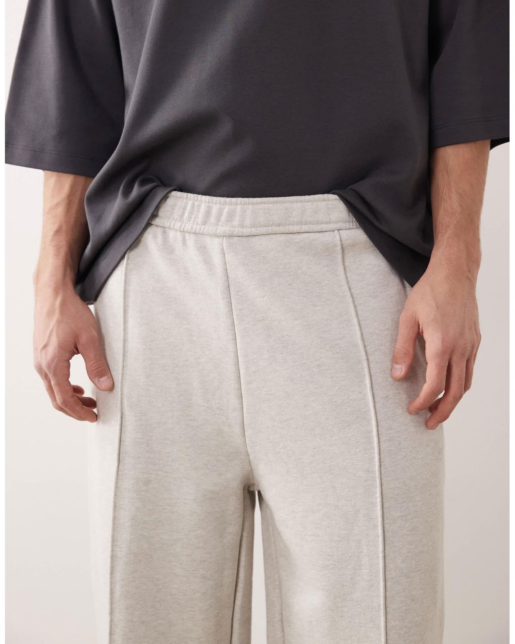 ASOS COLLECTIVE Loose Fit Super Heavyweight joggers in Natural for Men ...