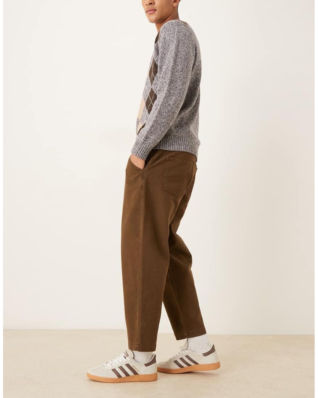ASOS Relaxed Tapered Fit Jeans in Natural for Men | Lyst UK