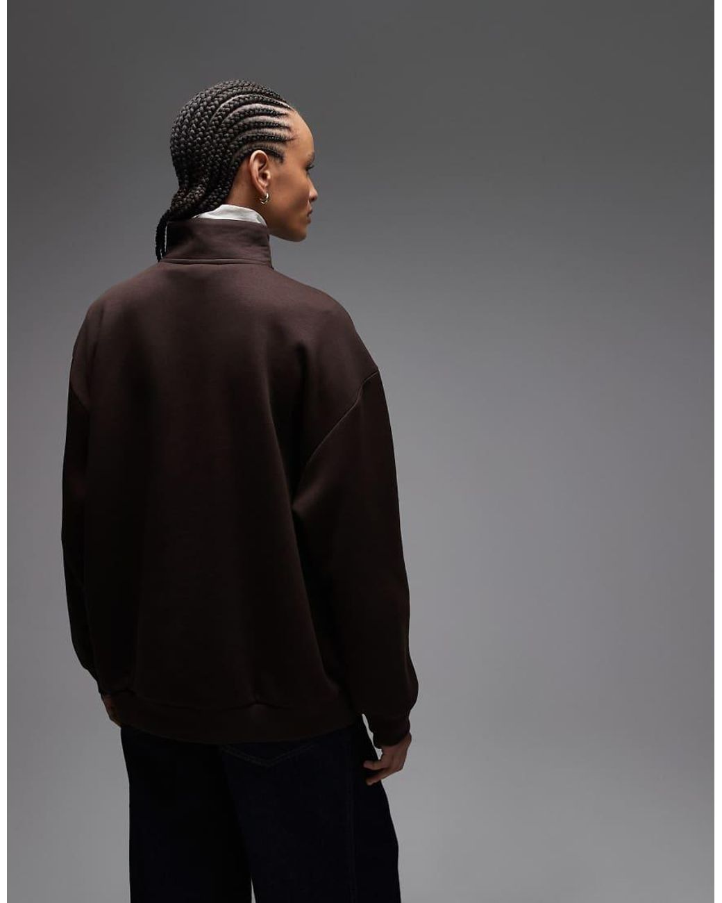 adidas Originals Essentials Half Zip Sweatshirt in Grey | Lyst UK
