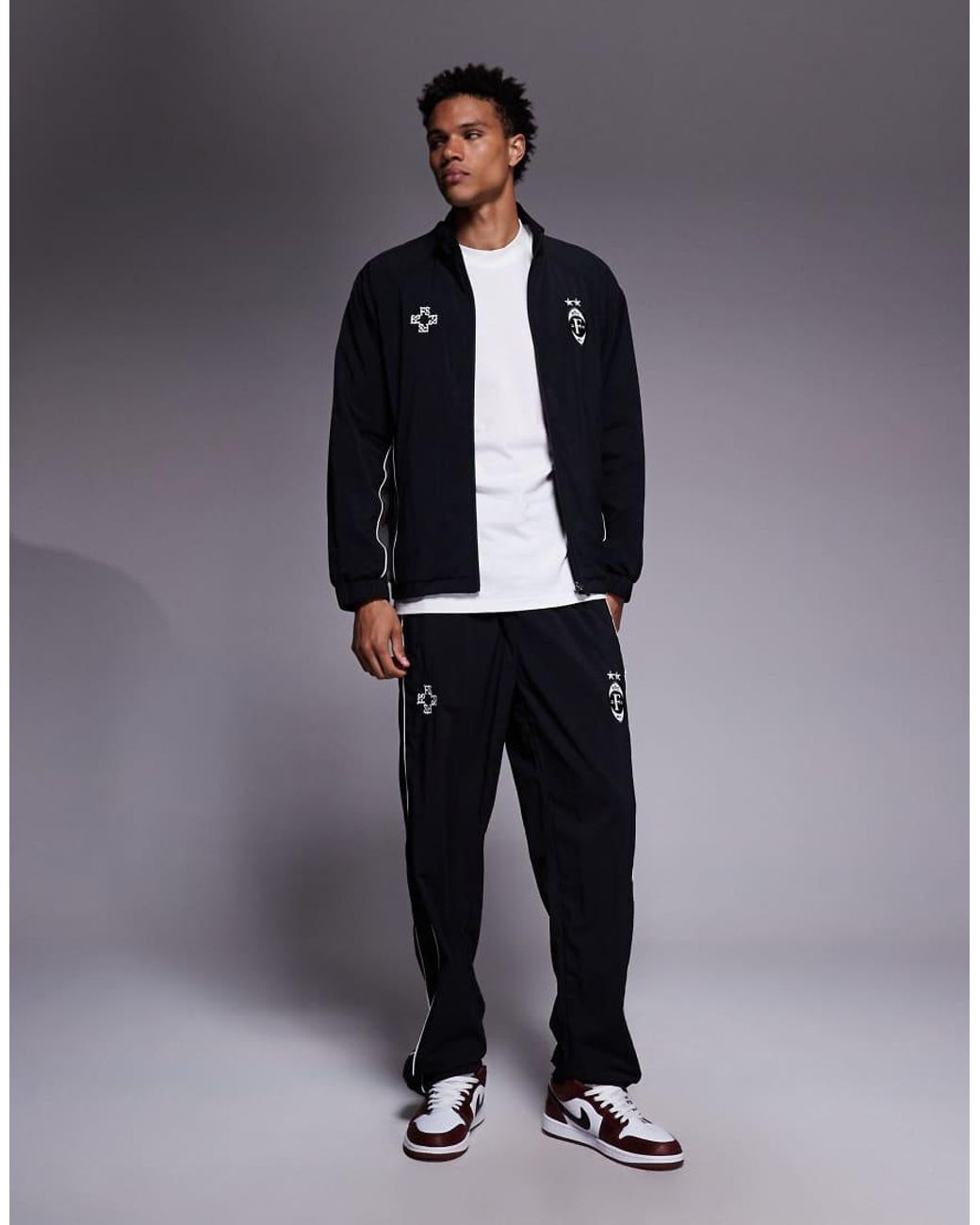 Faded Store Nylon Football Jacket Co-Ord in Blue for Men | Lyst UK