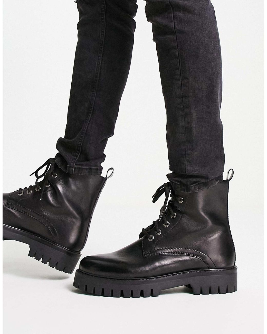 ASRA Luiz Lace Up Boots in Black for Men | Lyst