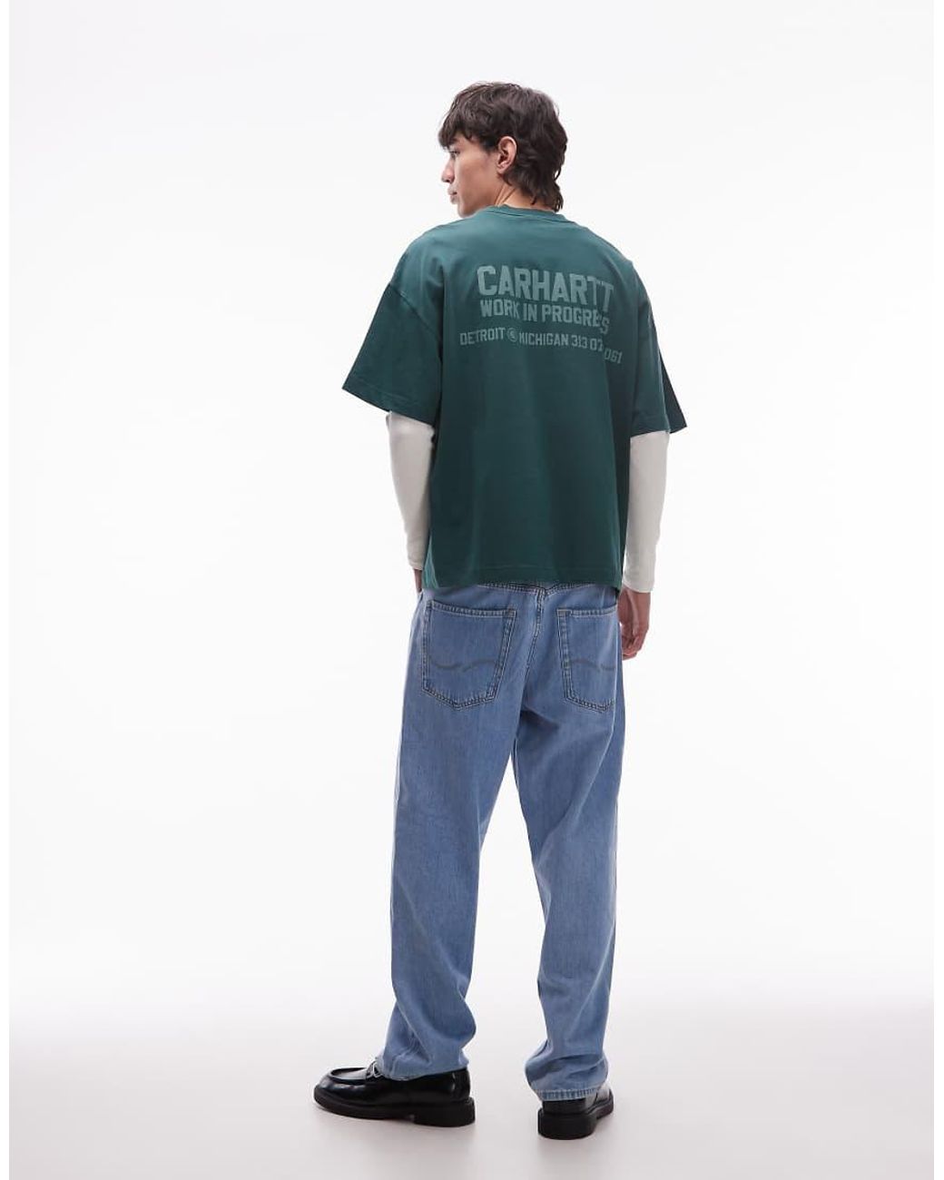 Carhartt Distance Front And Back Print Boxy Fit T-Shirt in Green for ...