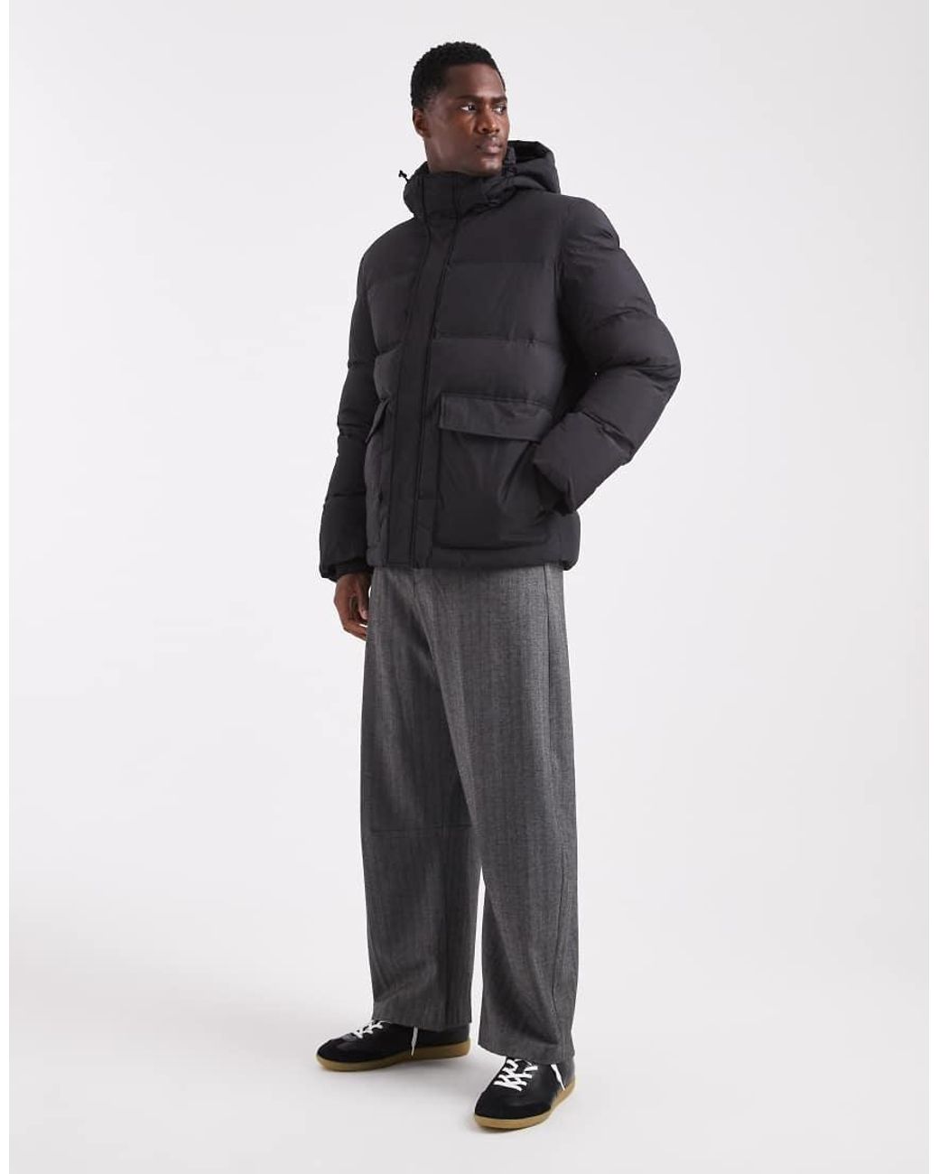 SELECTED Nylon Puffer Jacket in Blue for Men | Lyst UK
