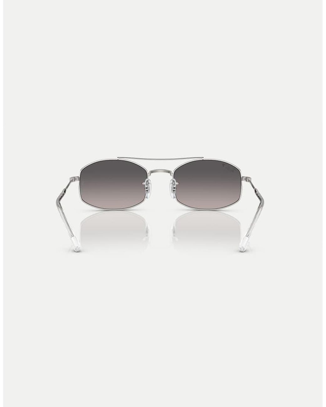 Ray-Ban Rb3719 Oval Polarised Sunglasses With Lens in Metallic | Lyst UK