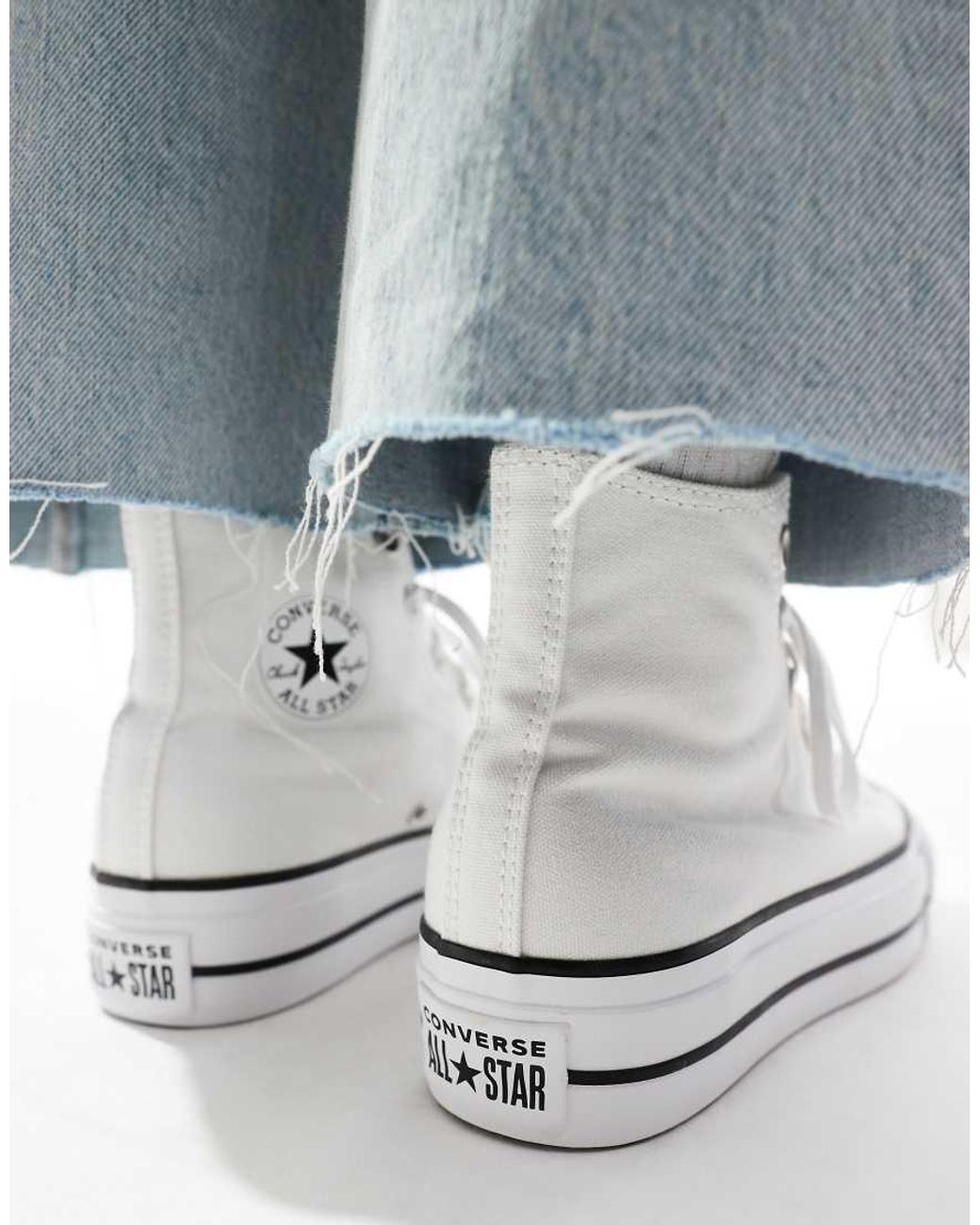 Converse Chuck Taylor All Star Lift Hi Wide Fit Platform Trainers in ...